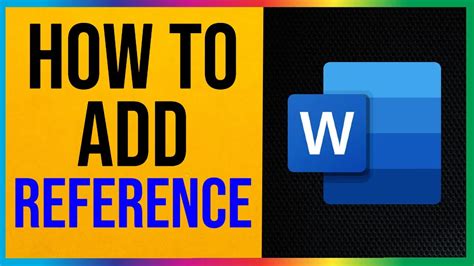 How To Add References In Word Easy Youtube