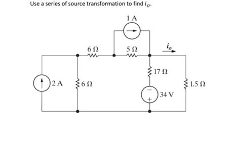 Solved Use A Series Of Source Transformation To Find I Chegg