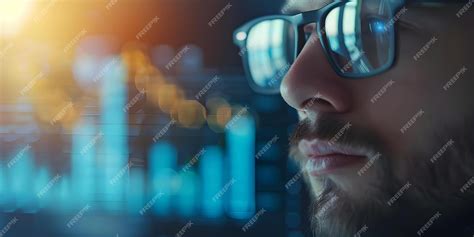 Analyzing Data Graphs And Charts In A Contemporary Office Setting Concept Data Visualization