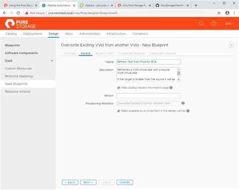 refreshing test from prod vvol automation and pure storage flasharray