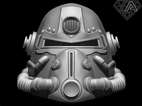 Fallout T 51b Custom Helmet 3d Model By Lafactorystore
