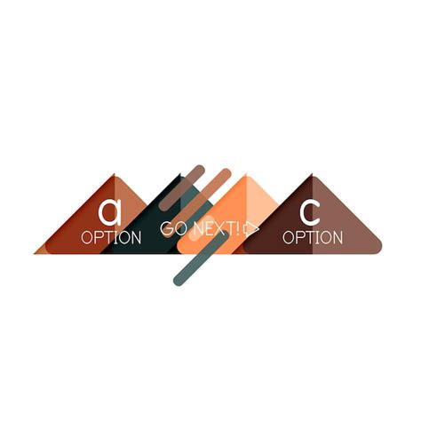 Premium Vector Triangle Data Visualization Design Option Infographic Layout