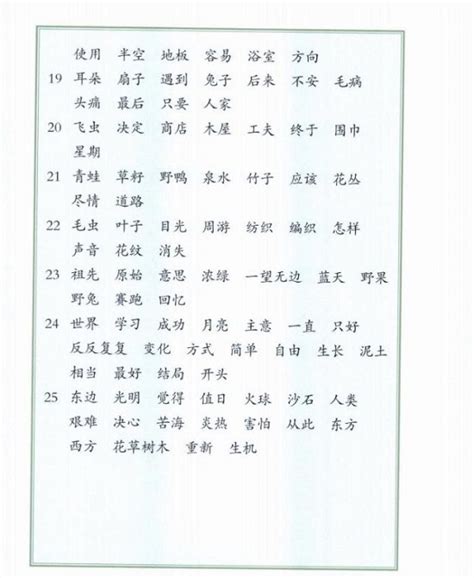 词语表2018新人教部编版小学二年级语文下册课本全册教材 小学课本网