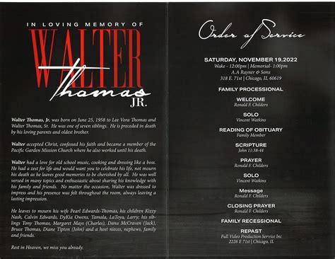 Walter Thomas Obituary Aa Rayner And Sons Funeral Homes