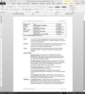 Sample Document Control Template Exampless Papers Sample Document Control Template Exampless Papers