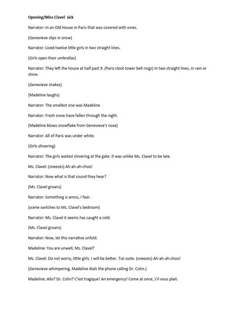 Madeline Script Pdf Scooby Doo Character
