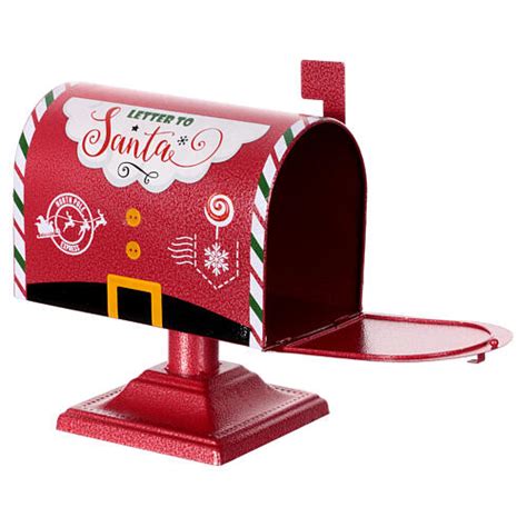 Caixa De Correio Pai Natal Metal Vermelho X X Cm Venda Online Na HOLYART