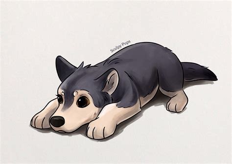 How To Draw An Anime Wolf Pup Step By Step