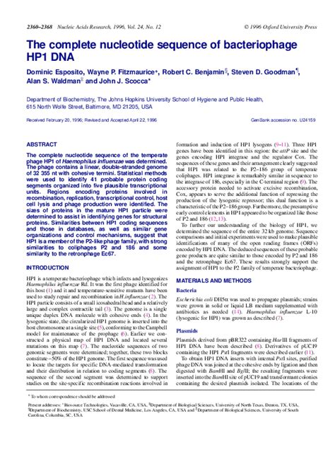 Pdf Complete Nucleotide Sequence Of Bacteriophage Ms2 Rna Primary And Secondary Structure Of