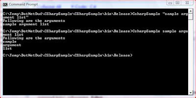 Dot Net Tips Tricks C C Sharp Tips Tricks Command Line Arguments In C