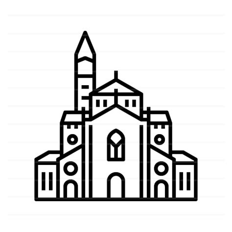 Asmara Eritrea St Josephs Cathedral Outline Landicons