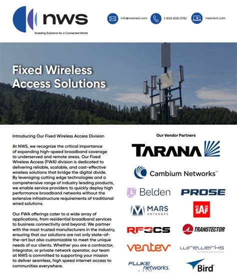 Fixed Wireless Access Nws
