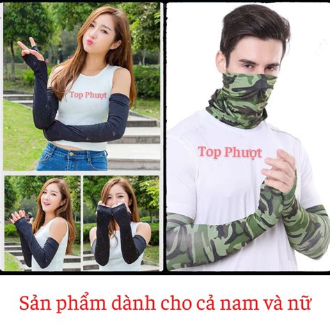 Mua Găng Tay Dài Chống Nắng Nam Nữ Hicool Có Xỏ Ngón Chống Tia UV Mùa