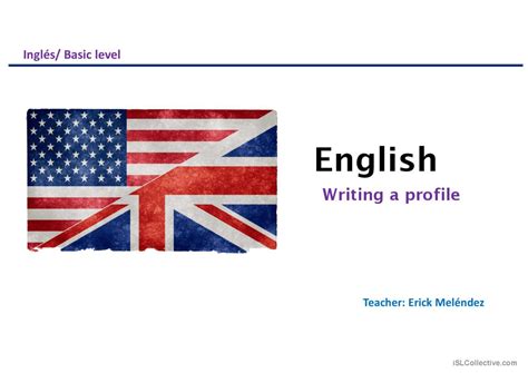 Writing A Profile English Esl Powerpoints