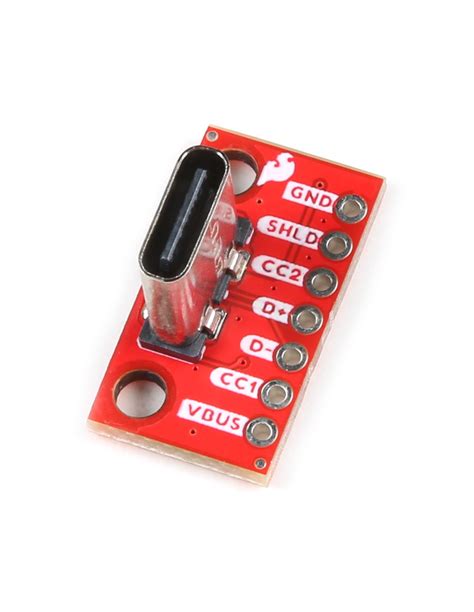Placa Usb C Fêmea Vertical Sparkfun Conversores Usb Ptr012898