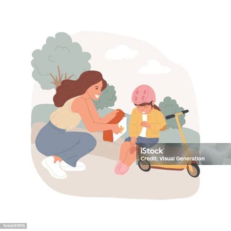 Légère Blessure Isolée Illustration Vectorielle De Bande Dessinée