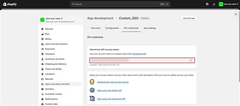 Shopify Single Sign On Get Customer Access Token In Url