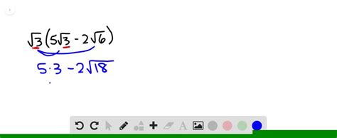 solved simplify the expression sqrt{3} 5 sqrt{3} 2 sqrt{6}