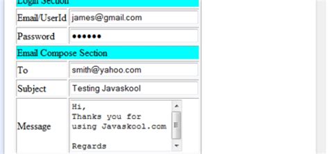 Javaskool J2EE JavaMail 1 5 Sending Email