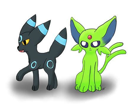 Shiny Espeon And Umbreon By Lupe Addoptables 10 On Deviantart