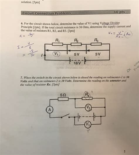 Solved Solution 5pts Circuit Connection Problems 10 Pts