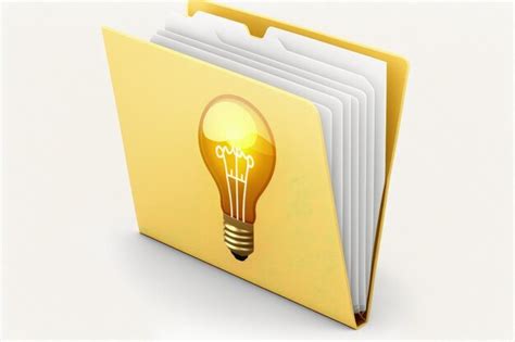 Premium Ai Image File Folder Illustration With Light Bulb White