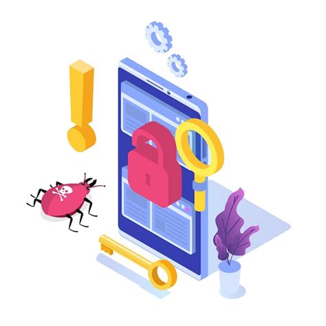 Premium Vector Vulnerability And Bugs Search Finding Malware Concept