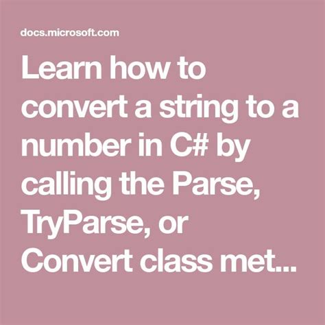 Convert A String To A Number In C