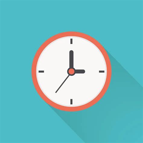 Clock Icon Modern Flat Design Style Watch Vector Illustration With