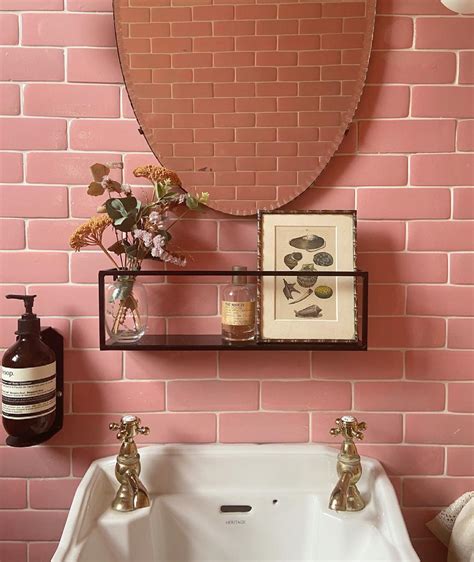 Pink Tiles Bathroom Ideas Interiors By Color