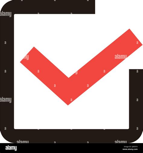 Red Checkbox Icon Confirmation And Decision Editable Vector Stock Vector Image And Art Alamy