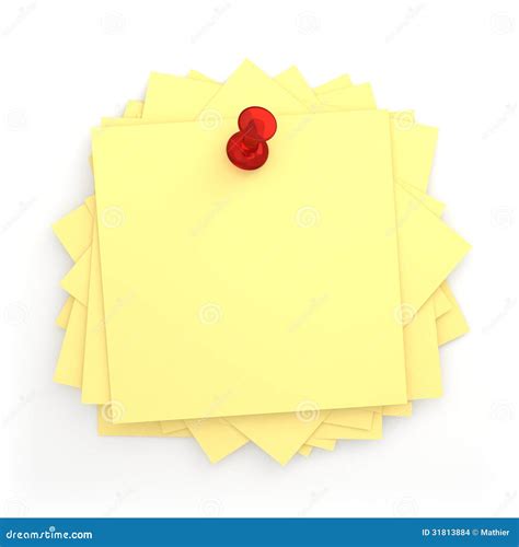 Pile Of Post It Stock Illustration Illustration Of Realistic 31813884