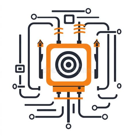 Wi Fi Signal Incorporated Into A Minimalist Icon Design For A Smart Home Hub Stock Illustration