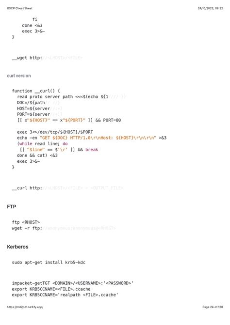 Oscp Cheat Sheet Pdf Connect Techs