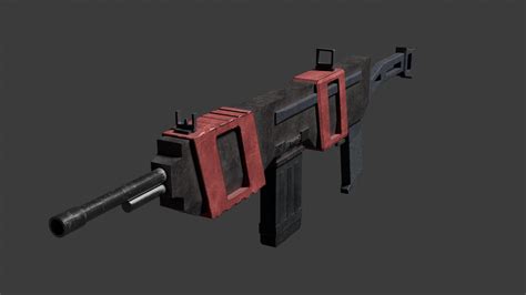 Futuristic Assault Rifle TEXTURED Clearly Development
