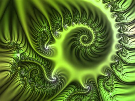 Fractal Abstract Green Nature Digital Art By Gabiw Art Pixels