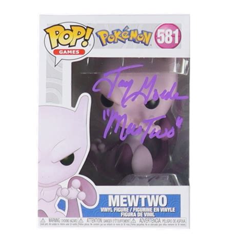 Jay Goede Signed Pokemon Mewtwo Funko Pop Vinyl Figure Inscribed Mewtwo JSA