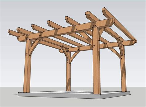 12x12 Timber Frame Pergola Plan Timber Frame Hq