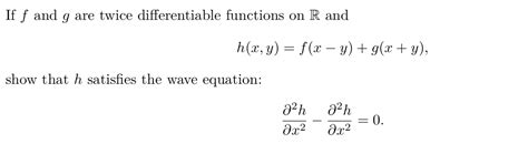 Solved If F And G Are Twice Differentiable Functions On R