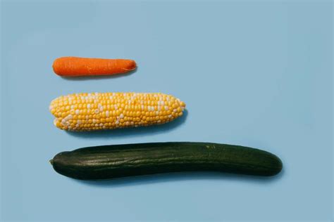 Creative Representation Of Sexual Education Three Vegetables And Their Sizes Image Free