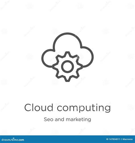 Cloud Computing Icon Vector From Seo And Marketing Collection Thin Line Cloud Computing Outline