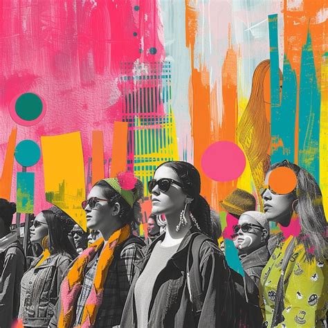 Premium Photo Empowerment And Unity Womens Rights March Collage