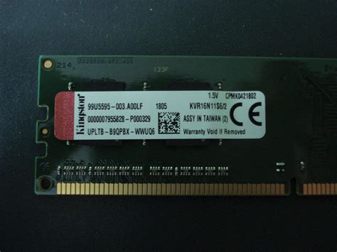 Оперативная память Kingston Ddr3 2gb 1600mhz Pc 12800 Kvr16n11s6 2
