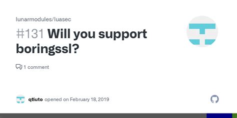 Will You Support Boringssl · Issue 131 · Lunarmodulesluasec · Github