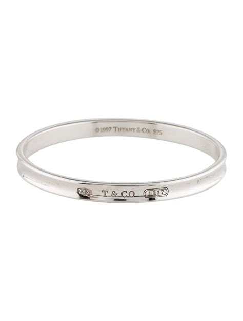 Tiffany And Co Vintage Round Bangle Sterling Silver Bangle Bracelets