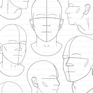Male Faces Procreate Stamps Procreate Brushes Face Stamp Etsy