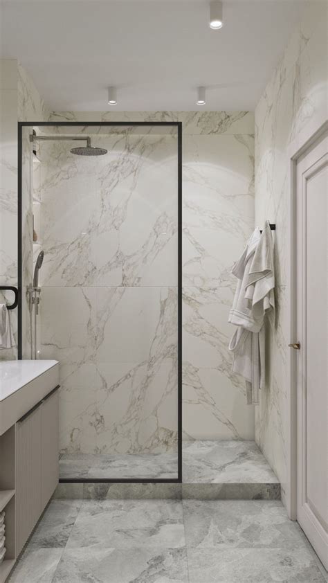 Современный дизайн ванной с душевой в светлых тонах Design Architect Instagram Photo