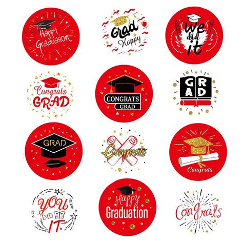 10 Pieces 2024 Graduation Stickers Congrats Grad Senior Class Of 2024