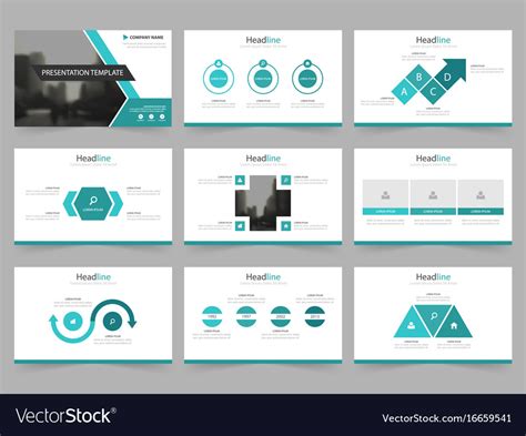 Blue Abstract Presentation Templates Infographic Vector Image