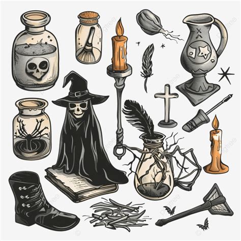 Witchcraft Objects And Symbols Esoteric Mystical Astrology Png